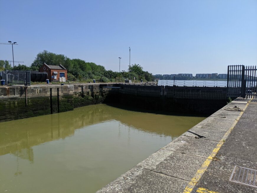 Royal Docks mitre gates - Beckett Rankine