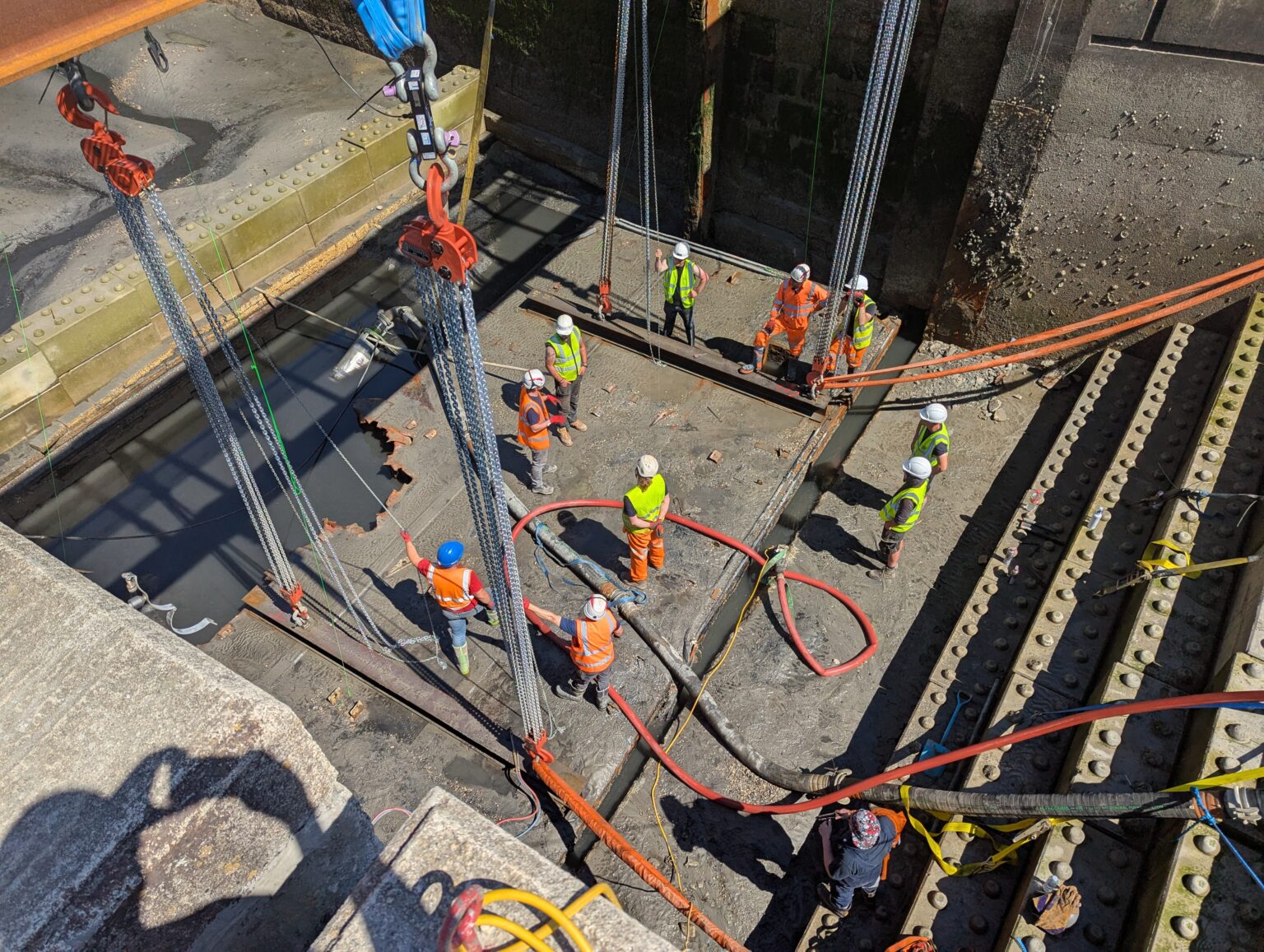 Historic harbour’s lock gate lifted for first time in 50 years ...